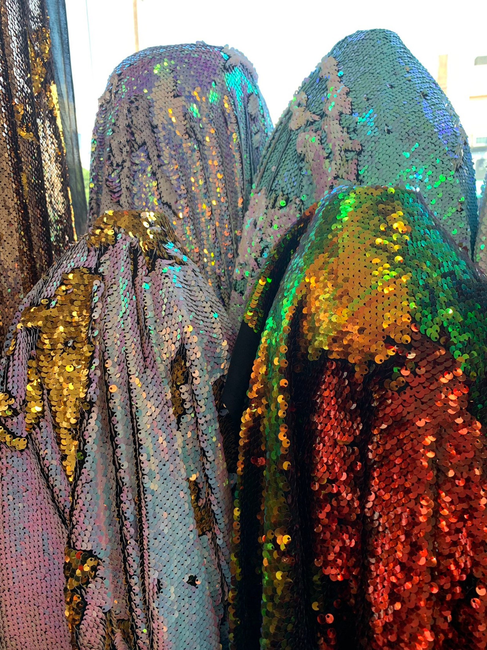 Mermaid Iridescent Sequins 2tone Reversible Sequins on Spandex | Etsy