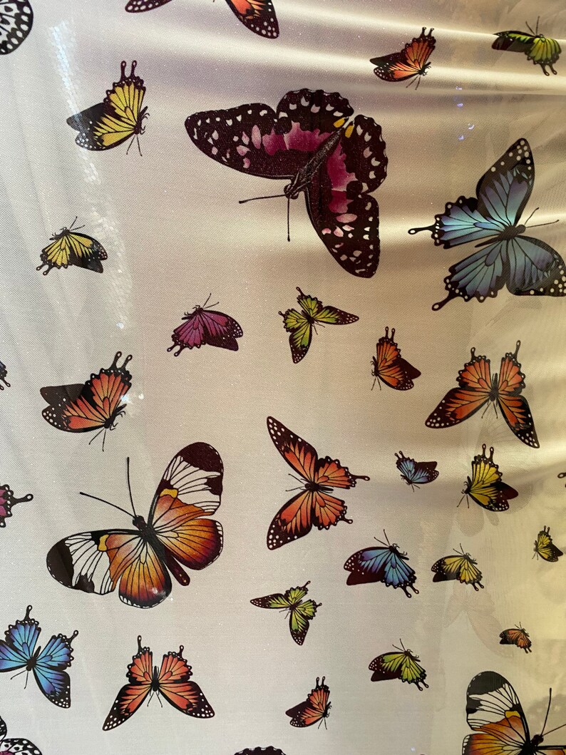 New Butterflies Design Multicolor Print on Good Quality Stretch Power ...