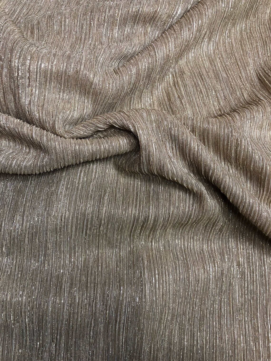 New Pleated metallic stretch mesh 4way stretch 58/60 | Etsy