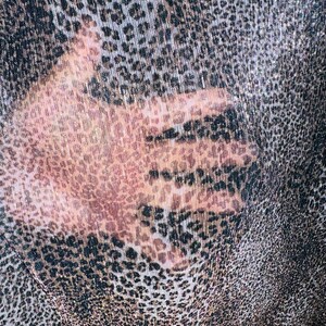 New Cheetah Design Exotic Animal Print on Pleated Metallic Lace 4-way ...