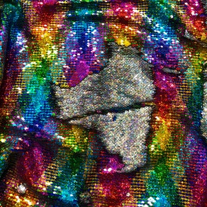New Rainbow Sequins Mermaid Reversible Sequins Rainbow/silver on ...