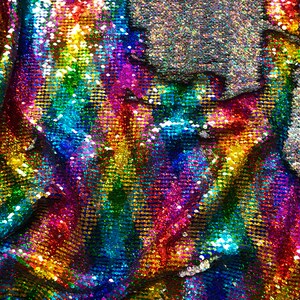 New Rainbow Sequins Mermaid Reversible Sequins Rainbow/silver on ...