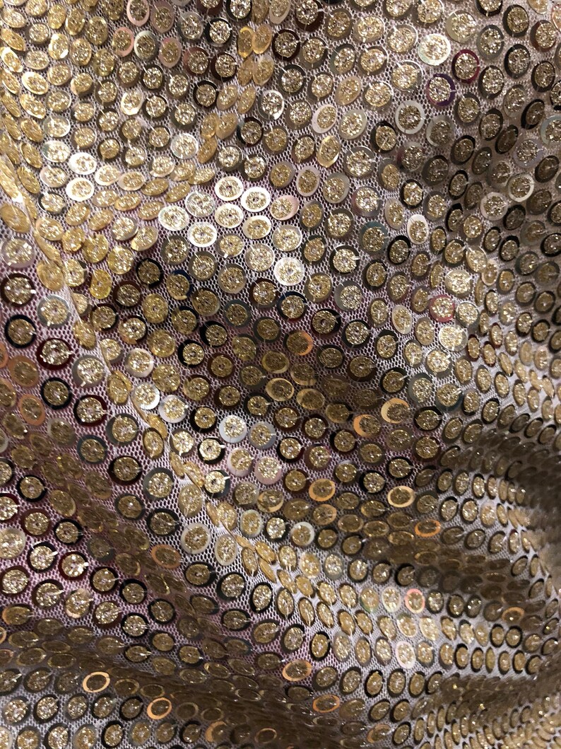 New Diamond Sequins Holo 3mm Embossed on Stretch Mesh 2way 50/52" Sold ...