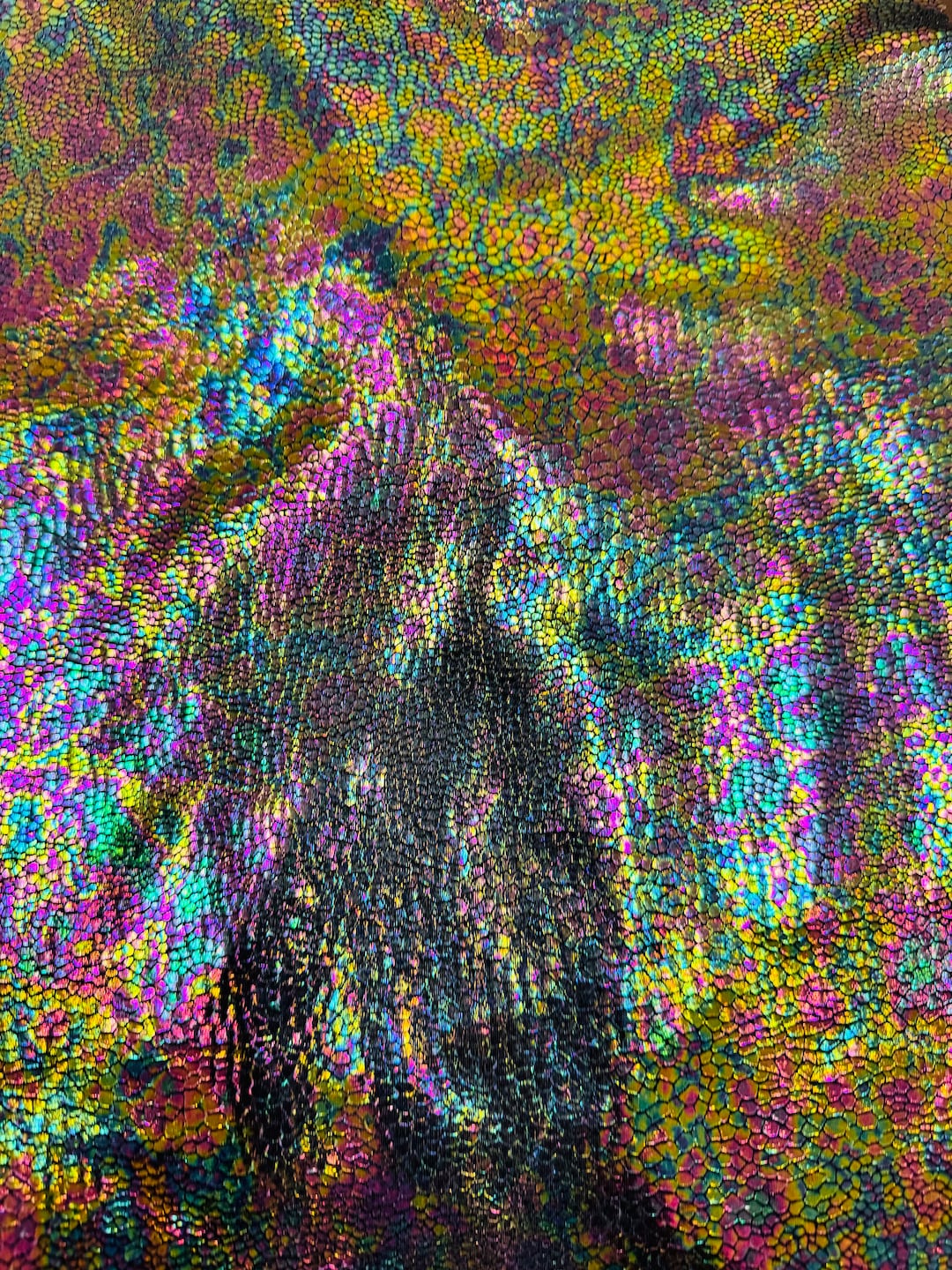 Iridescent Snake Skin Cobra Design Hologram Metallic Nylon Spandex 4 ...