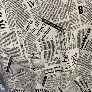 New Heavy Print Nylon Spandex News Paper Design 4way Stretch 58/60 ...