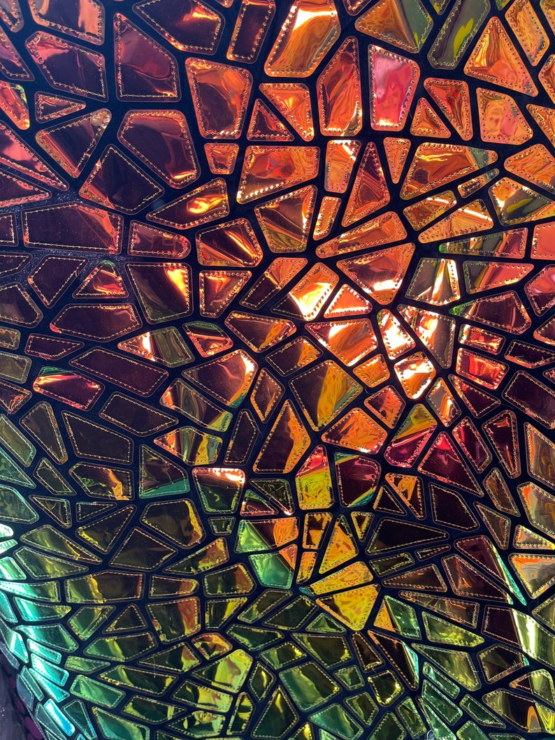 New Shattered Glass Design Iridescent Foil Sequins Embroidered - Etsy