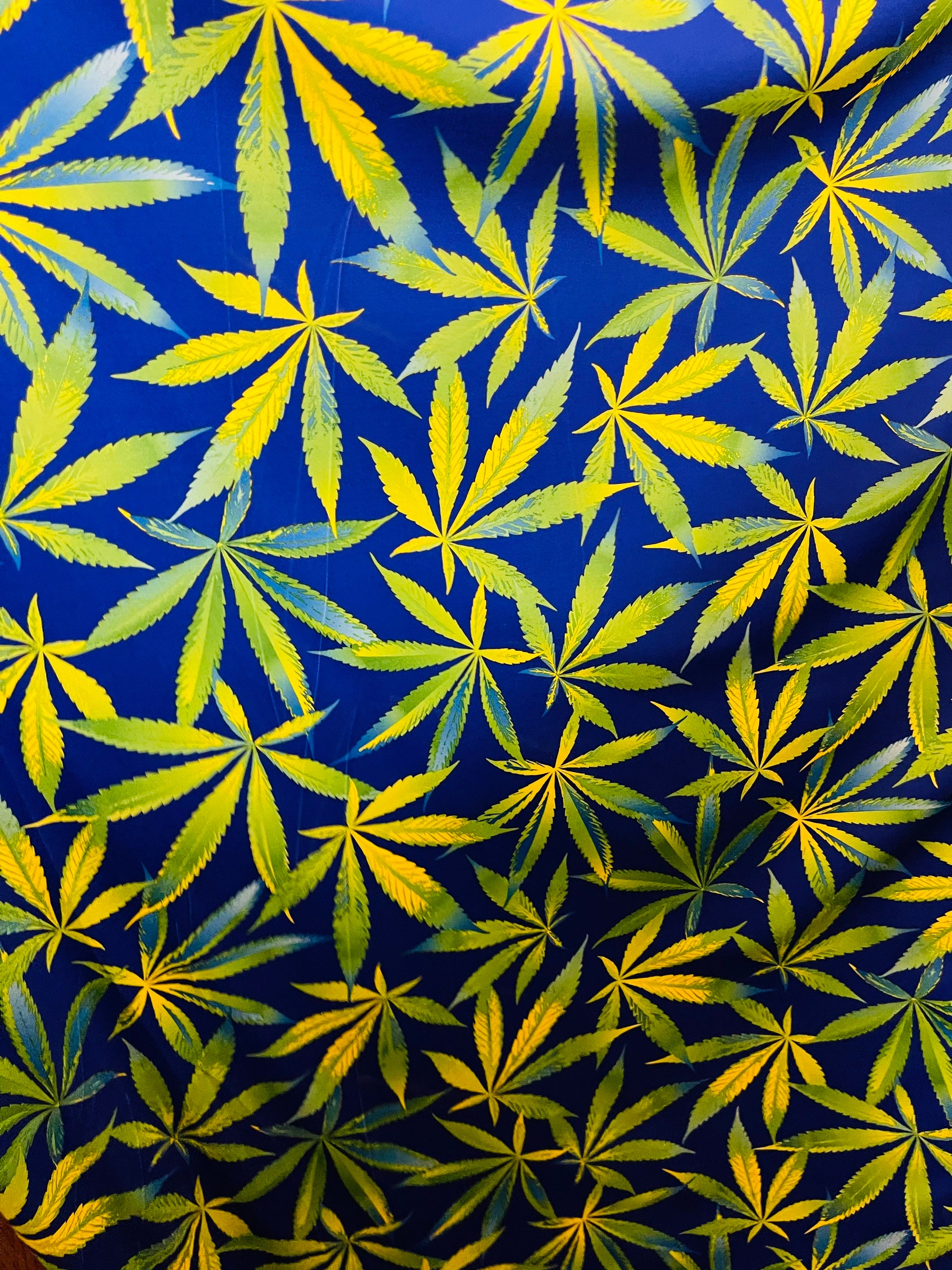 Marijuana Leaf Design Print on Best Quality of Nylon Spandex 4-way ...