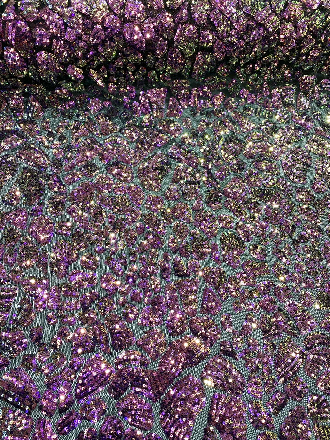 New Flashback Sequins on Stretch Mesh 2-way Iridescent Glitz Sequins 55 ...