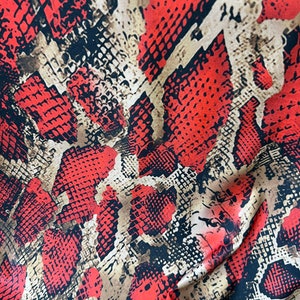 New Exotic Snake Skin Design Print on Nylon Spandex 4-way Stretch 58/60 ...