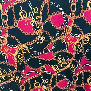 New Brand Fashion Chain Design Print on Great Quality of Nylon Spandex ...