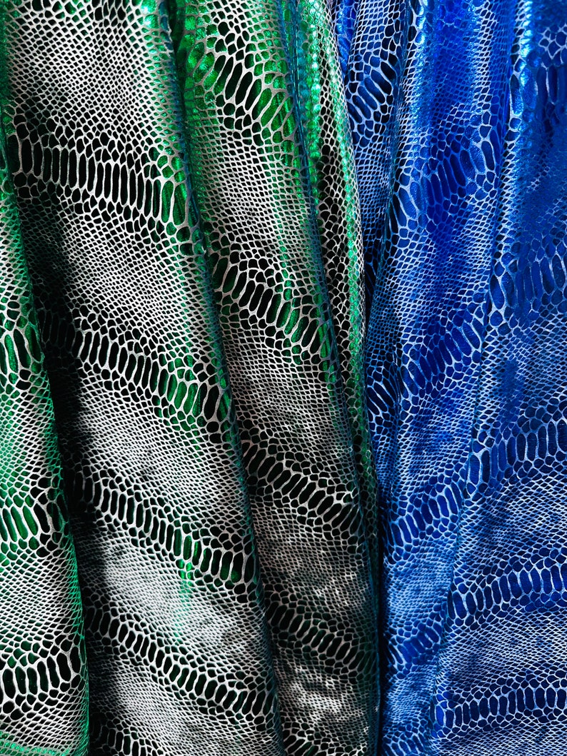 Anaconda Skin Snake Luxury Stretch Velvet With Foil 4-way Stretch 58/60 ...