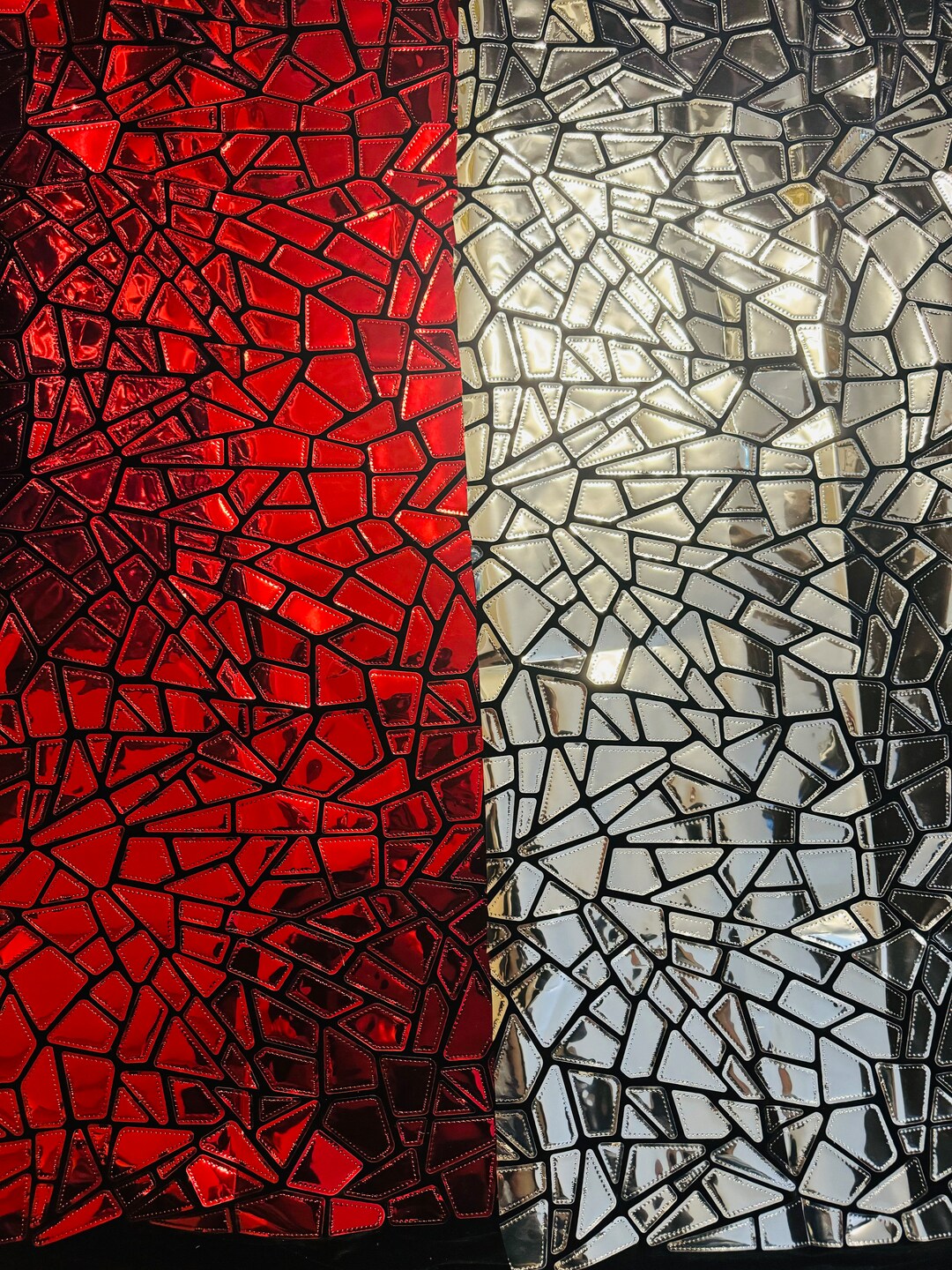 New Luxury Shattered Glass Design Metallic Geometric Embroidered on ...