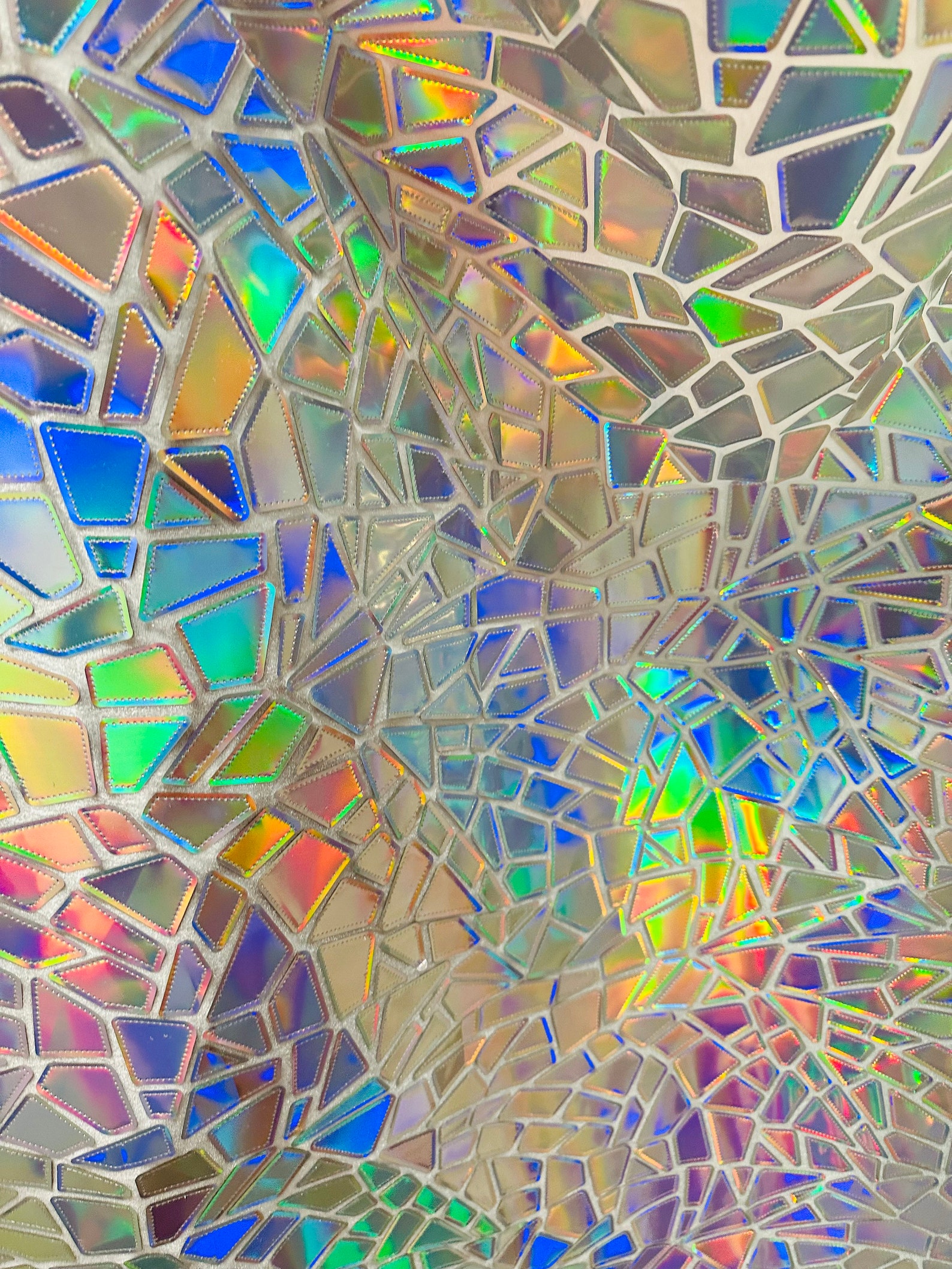 New Luxury Shattered Glass Design Metallic Iridescent Geometric ...
