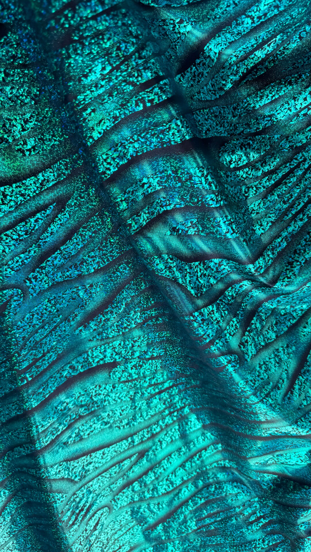 New Exotic Hologram Zebra Design Metallic Nylon Spandex 4-way Stretch ...