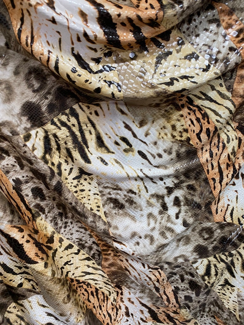 New Exotic Multi Animal Print Taupe Multicolor With Clear Foil - Etsy