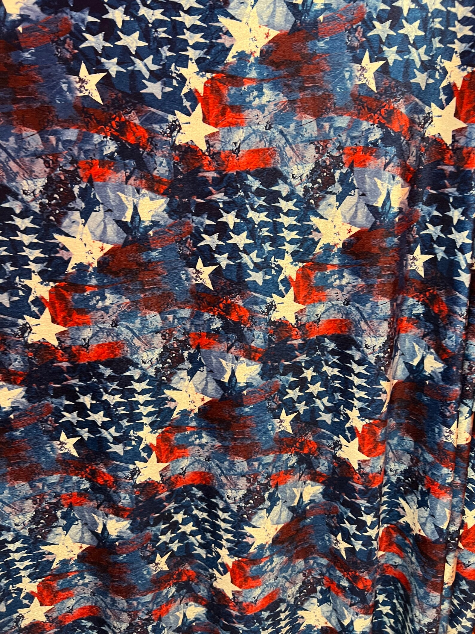 Patriotic Design Print on Best Quality of Luxury Stretch Velvet 4-way ...