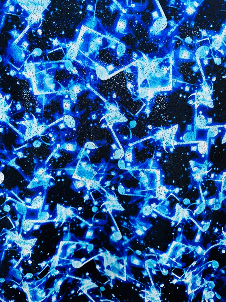 New Magic Music Notes Design Print on Best Quality of Nylon Spandex ...
