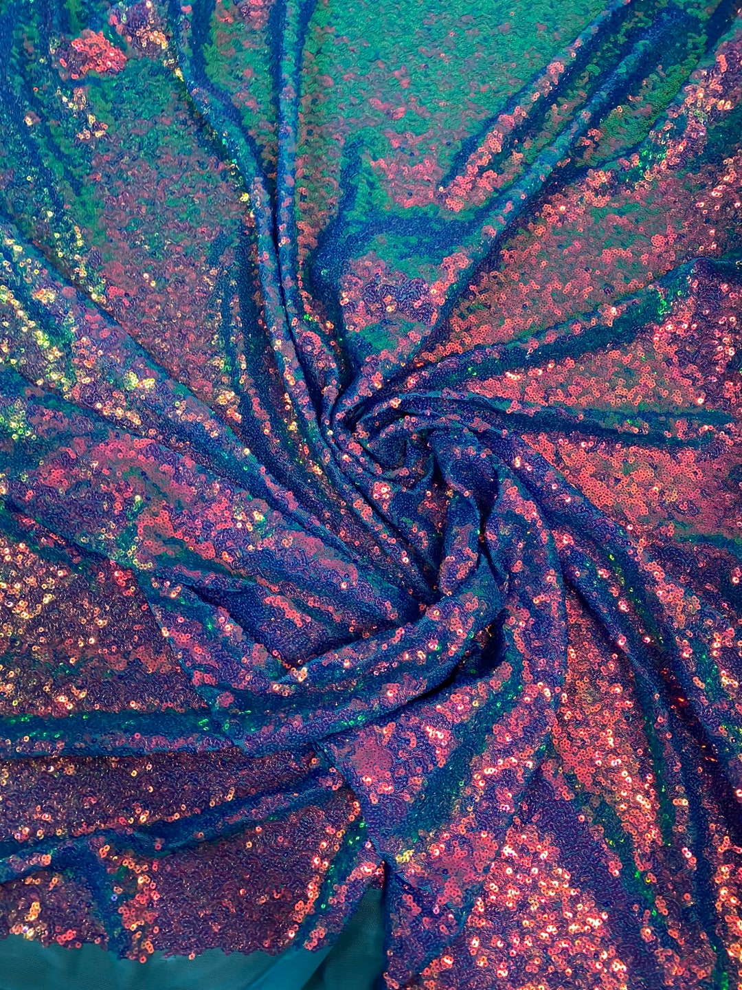 New Iridescent Cosmic Sequins Ilusión Turquoise/gold 2tone Sequins on ...