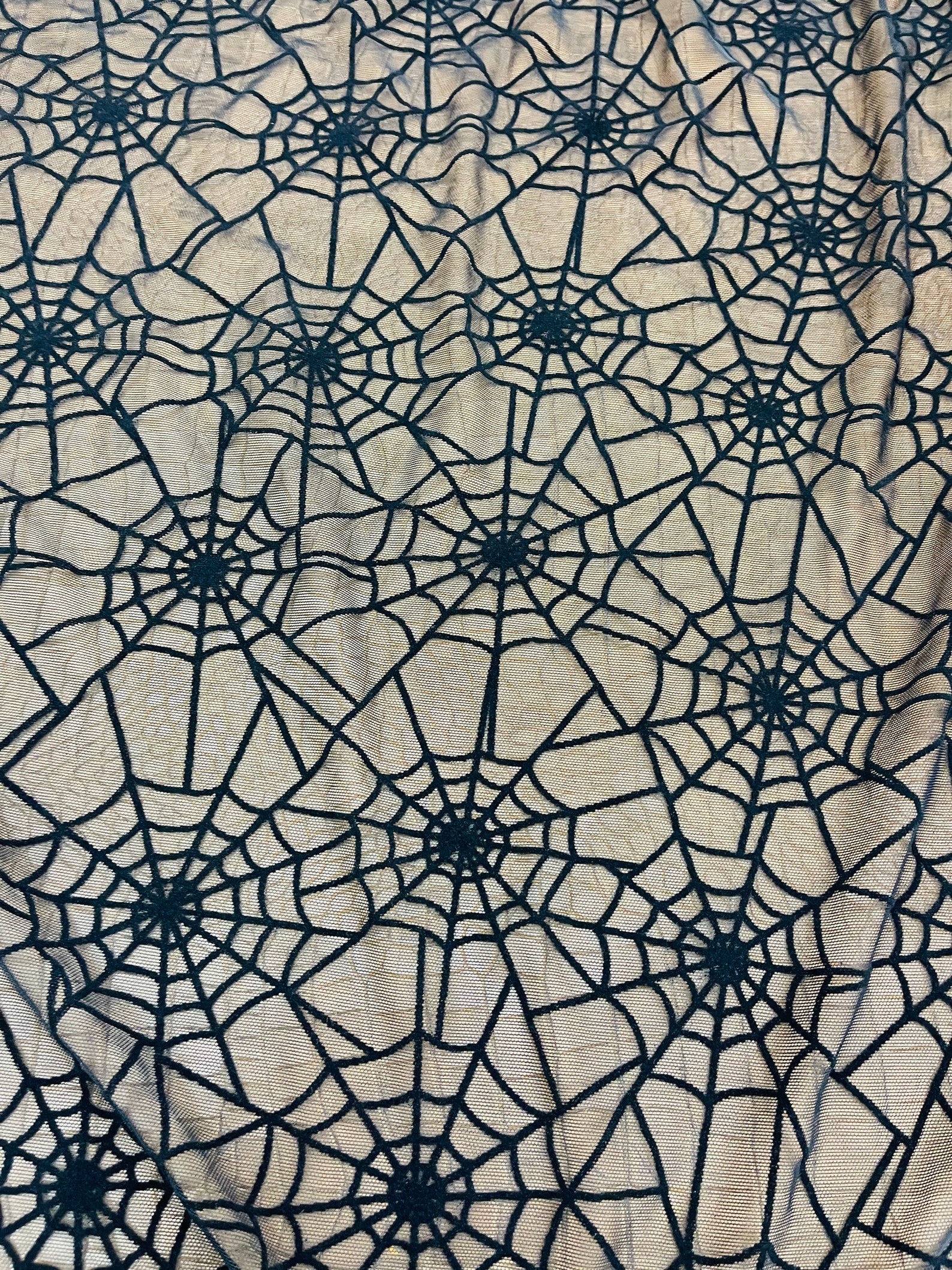 Spiderweb Design Best Quality of Stretch Power Mesh With Black - Etsy