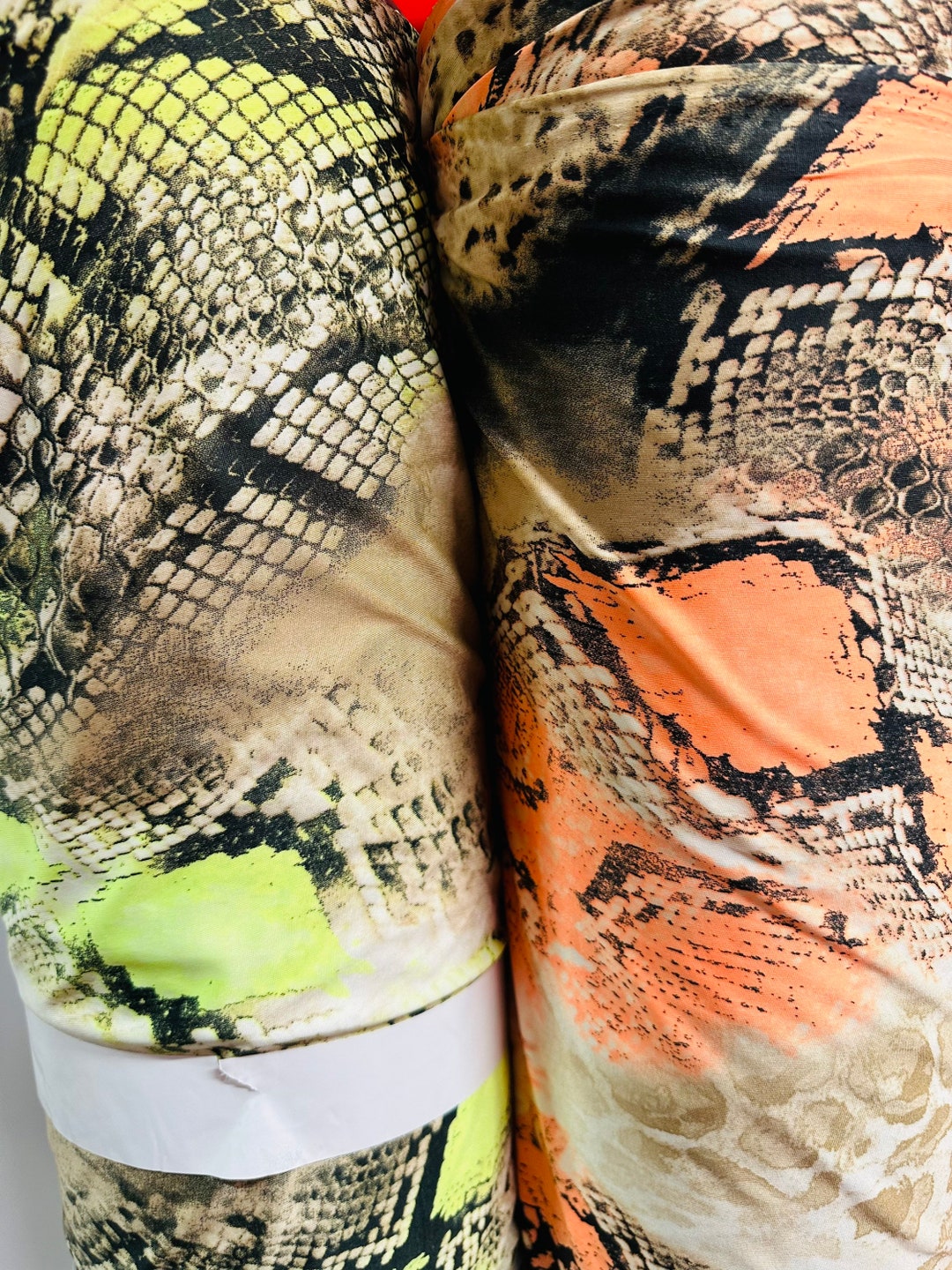 Exotic Cobra Snake Design Print on Great Quality of Poly Spandex Light ...