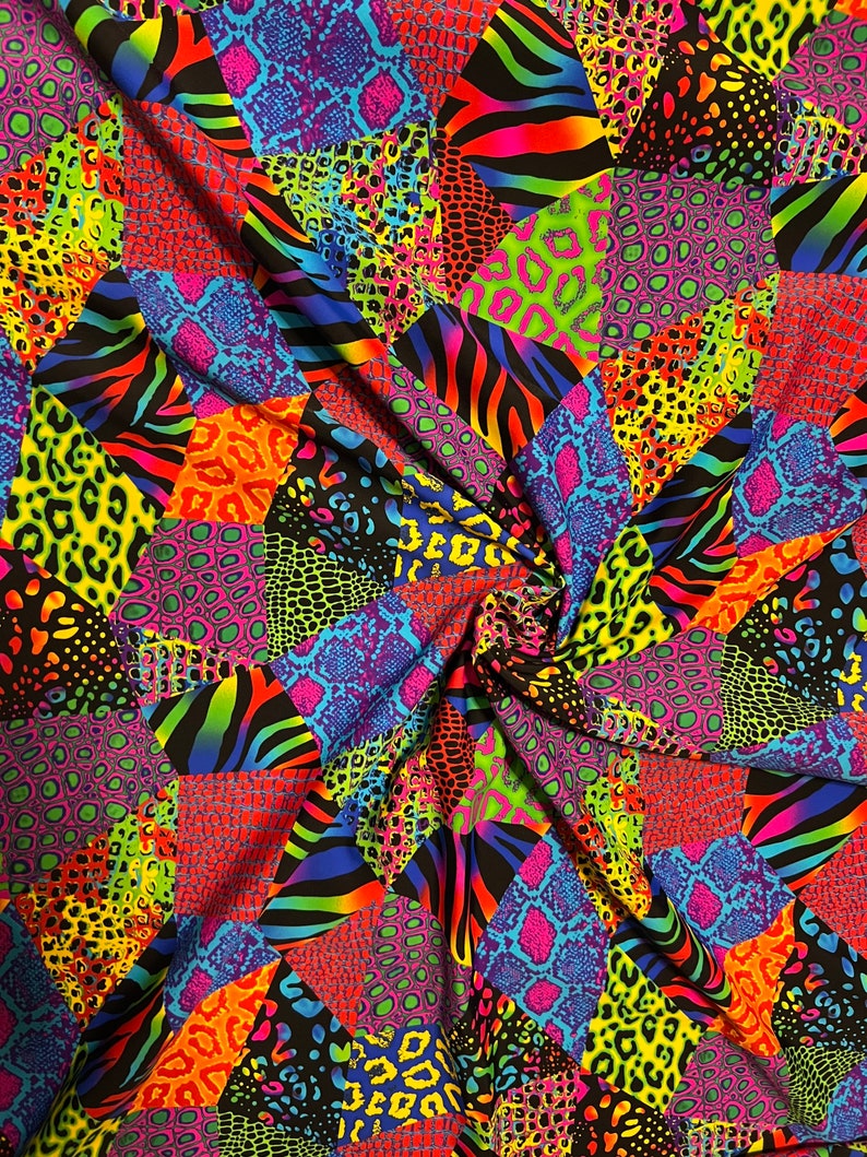 Nylon Spandex Multi Animal Print Multicolor 4way Stretch 58/60” Sold by ...