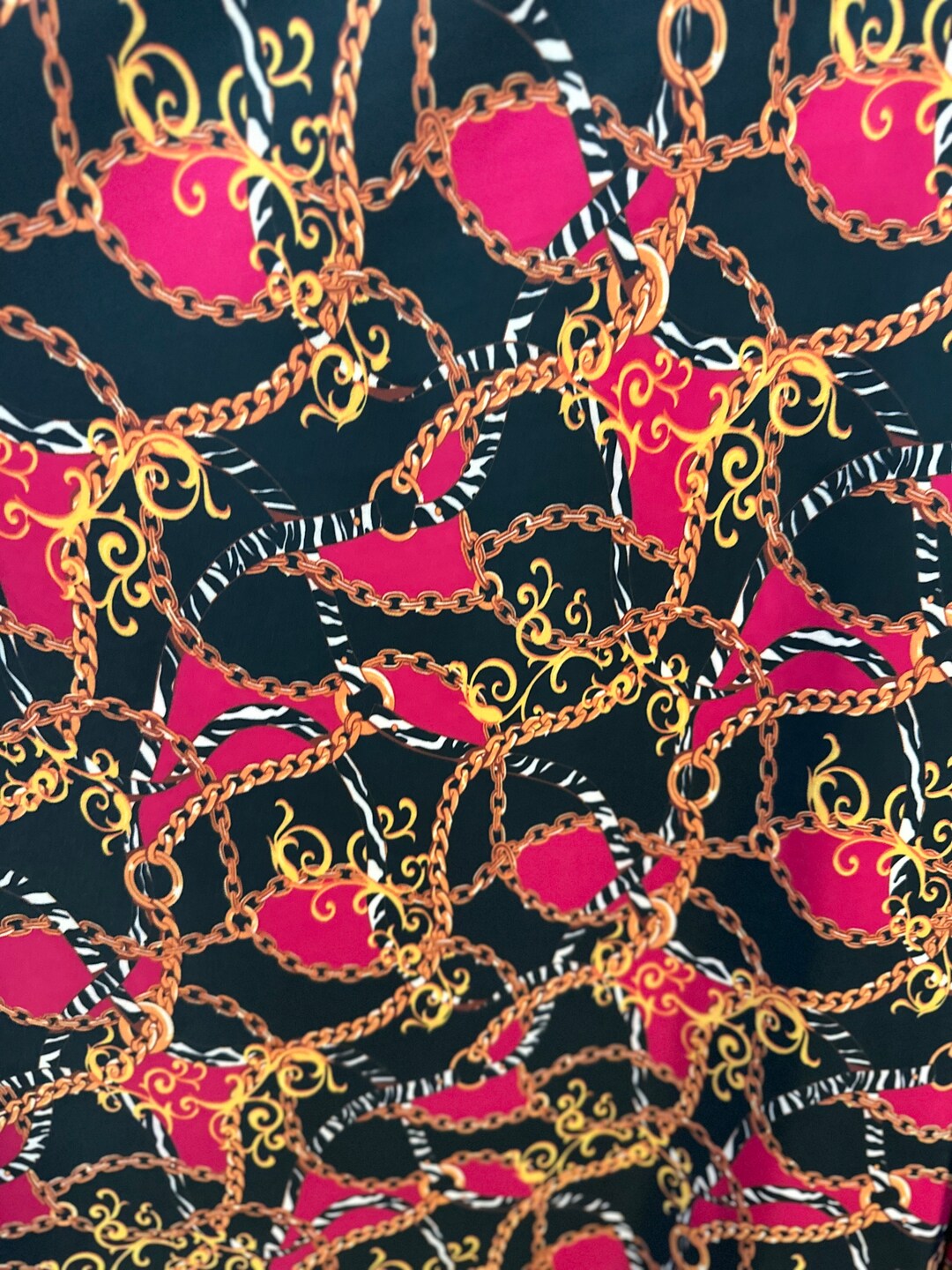 New Brand Fashion Chain Design Print on Great Quality of Nylon Spandex ...