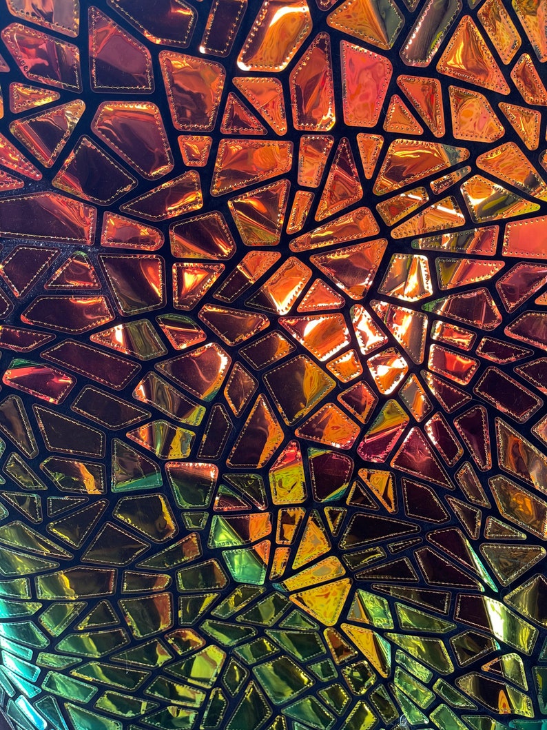 New Shattered Glass Design Iridescent Foil Sequins Embroidered on ...