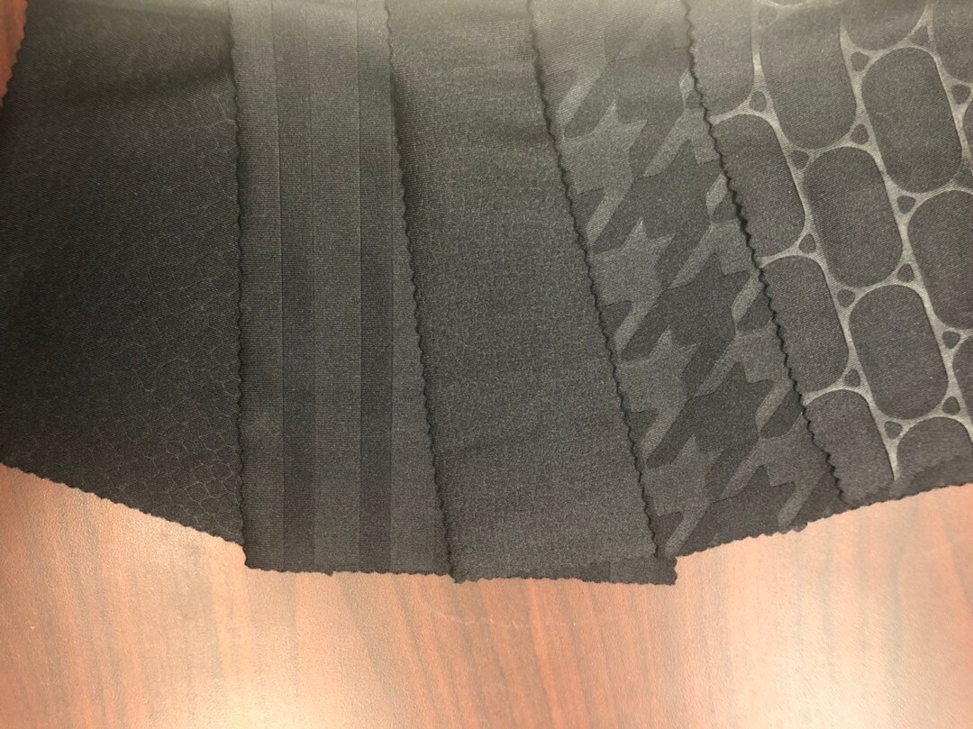 New Jumbo Embossed Heavy Black Nylon Spandex 4way Stretch 58/60" Sold ...