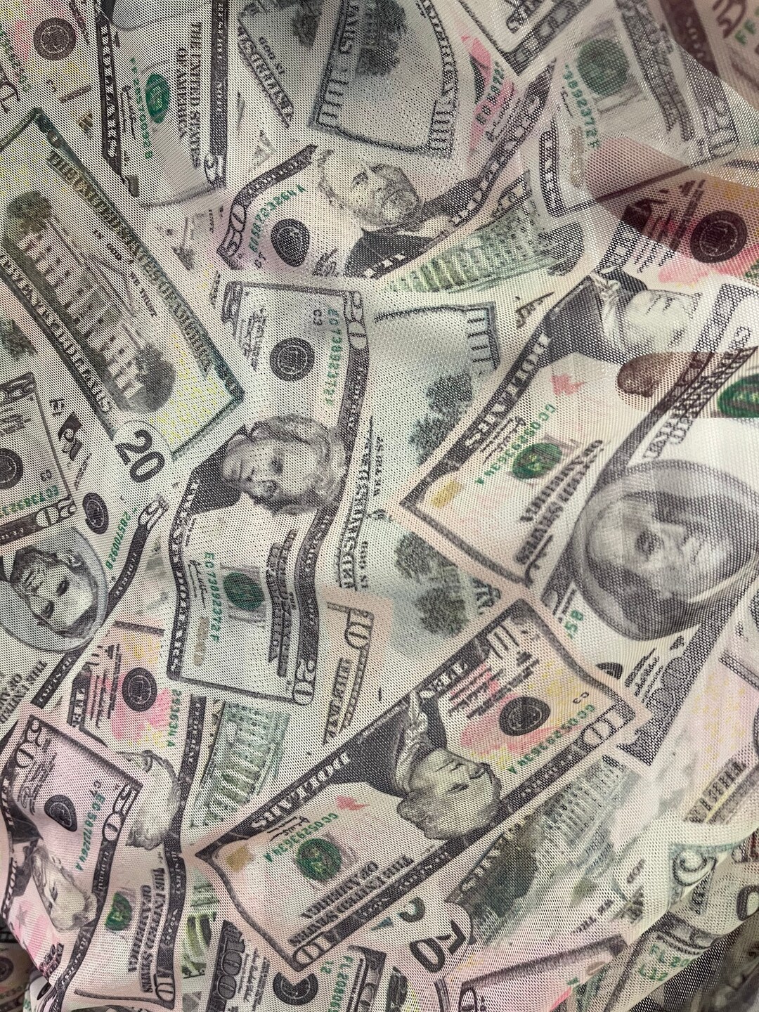 Money Design Multi Bills Print on Great Quality of Nylon Power Mesh 4 ...