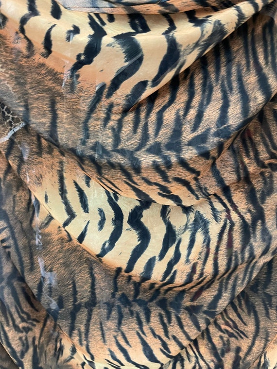 Exotic Tiger Design Print on Great Quality of Power Mesh 4-way | Etsy