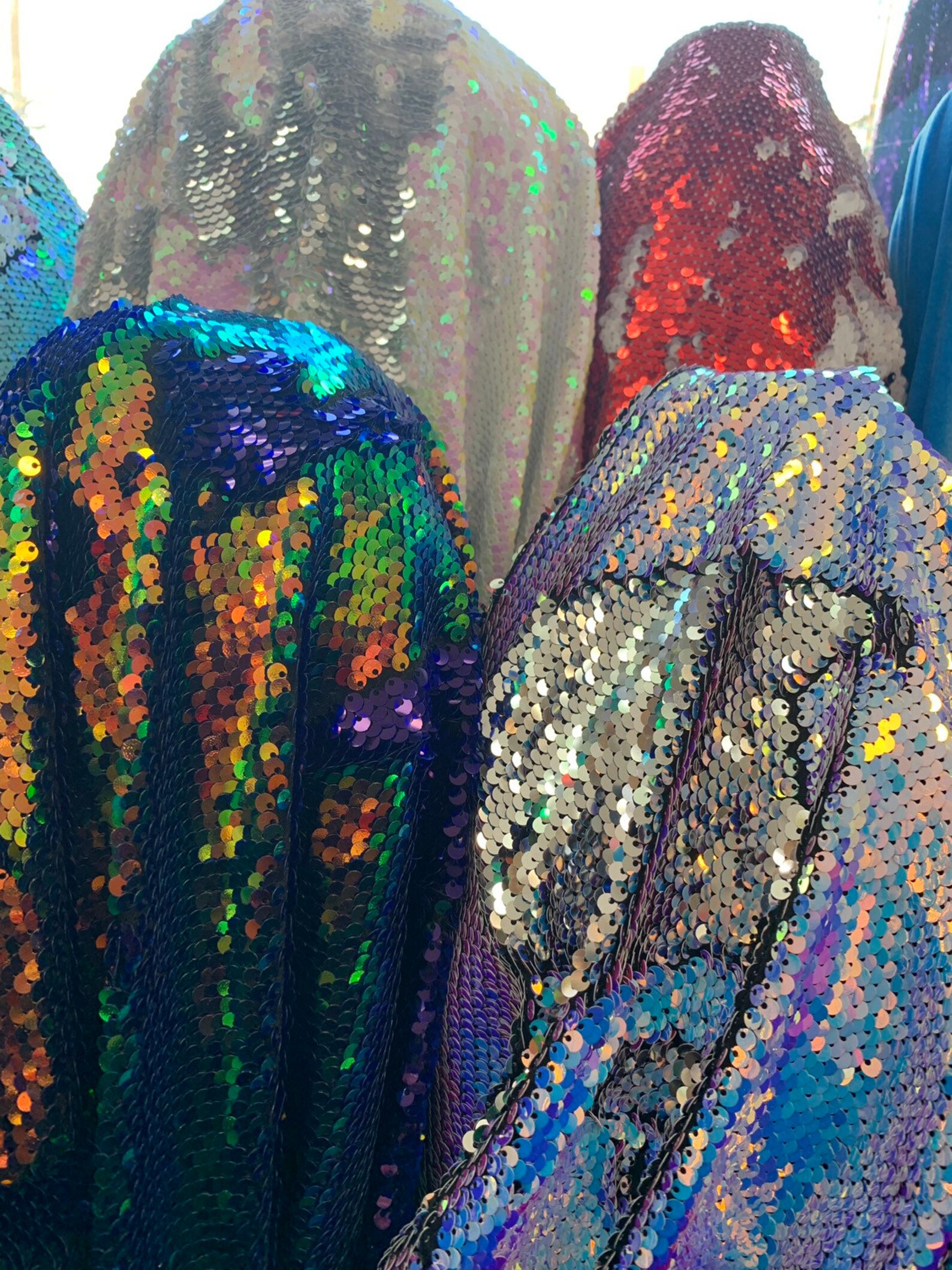 Mermaid Iridescent Sequins 2tone Reversible Sequins on Spandex | Etsy