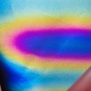 New Reflective Rainbow Heavy Vinyl Non Stretch 58/60” Sold by the YD ...