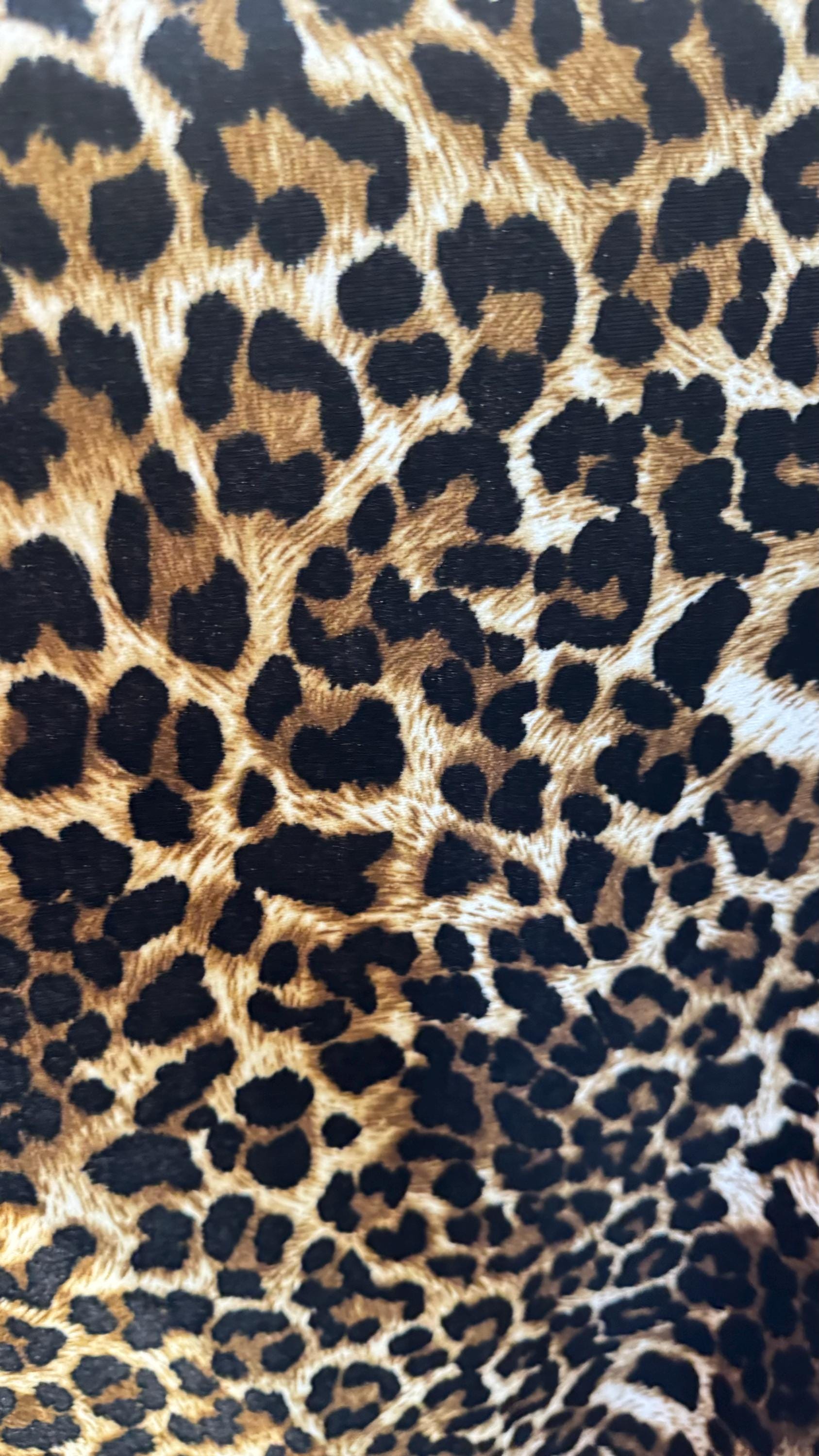 Cheetah Exotic Design Print on Good Quality Stretch Velvet 4way 58/60 ...