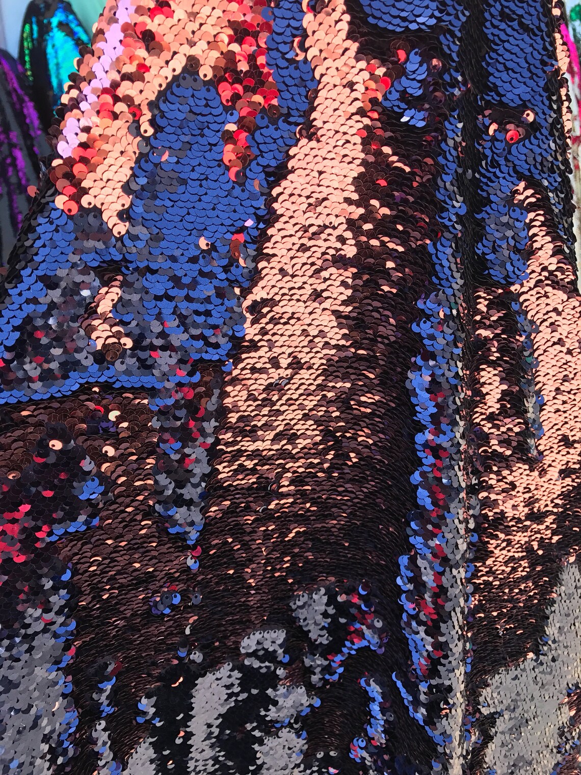 NEW Flip up Sequins Reversible Sequins 5mm Navy Rose Color on - Etsy