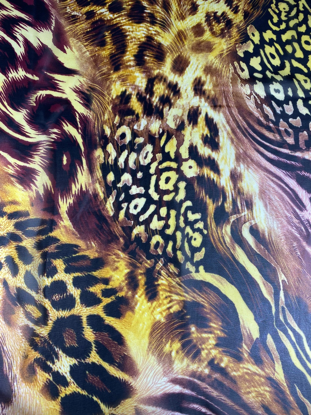 New Exotic Leopard Design Print on Great Quality of High Multi Chiffon ...