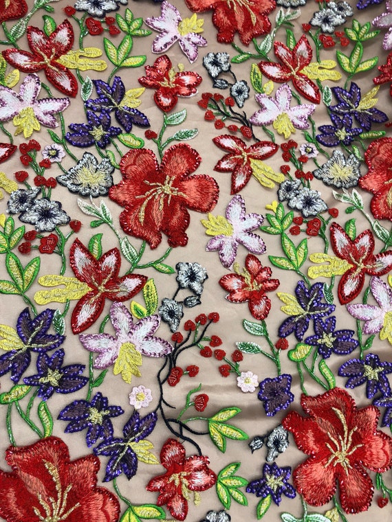 New Embroidery Lace Beaded Hand Made Flower Design 2 Way - Etsy