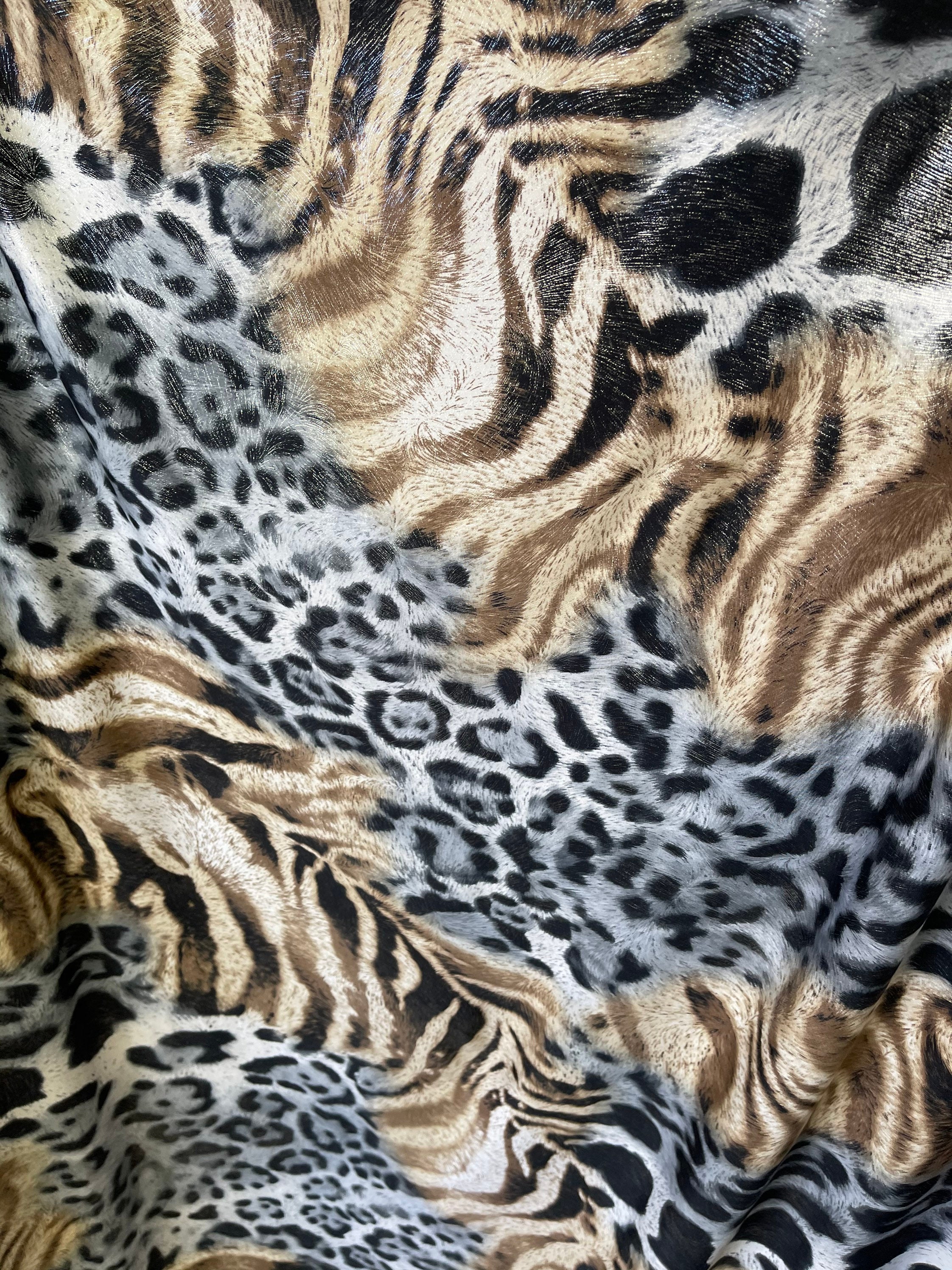Exotic animal print design print on poly spandex medium weight | Etsy