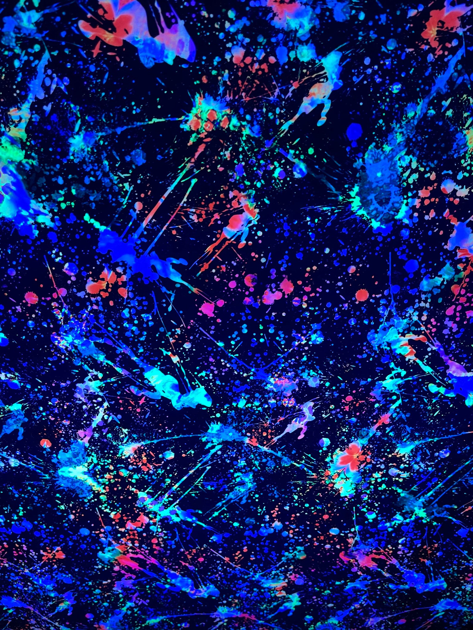 New Splatter Paint Design Black/multicolor Print on Nylon - Etsy