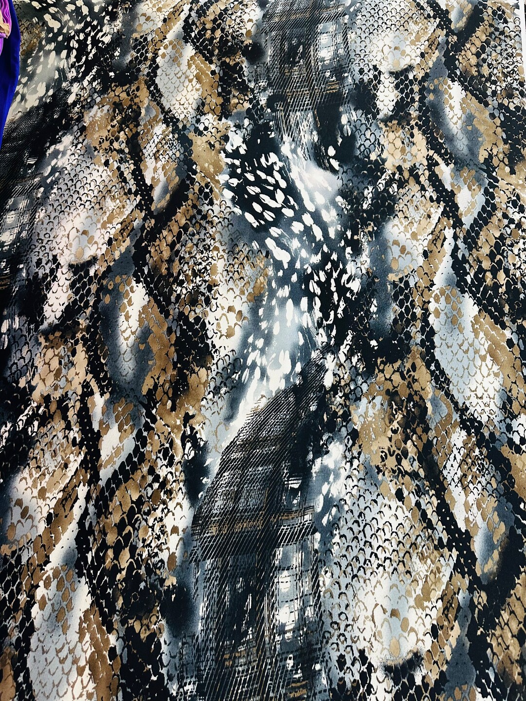 New Exotic Snake Design Print on Great Quality of Poly Spandex 4-way ...