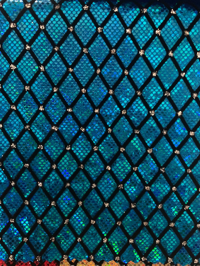 New Diamond Design Metallic Nylon Spandex Shatter Glass With Flocking ...