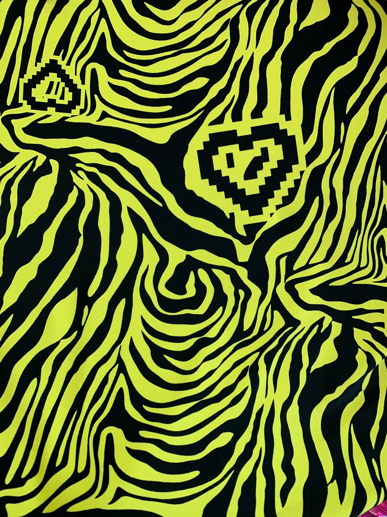 Neon Yellow Zebra Print