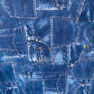 New Jeans Design Print on Heavy Nylon Spandex 4way Stretch 58/60 Sold ...