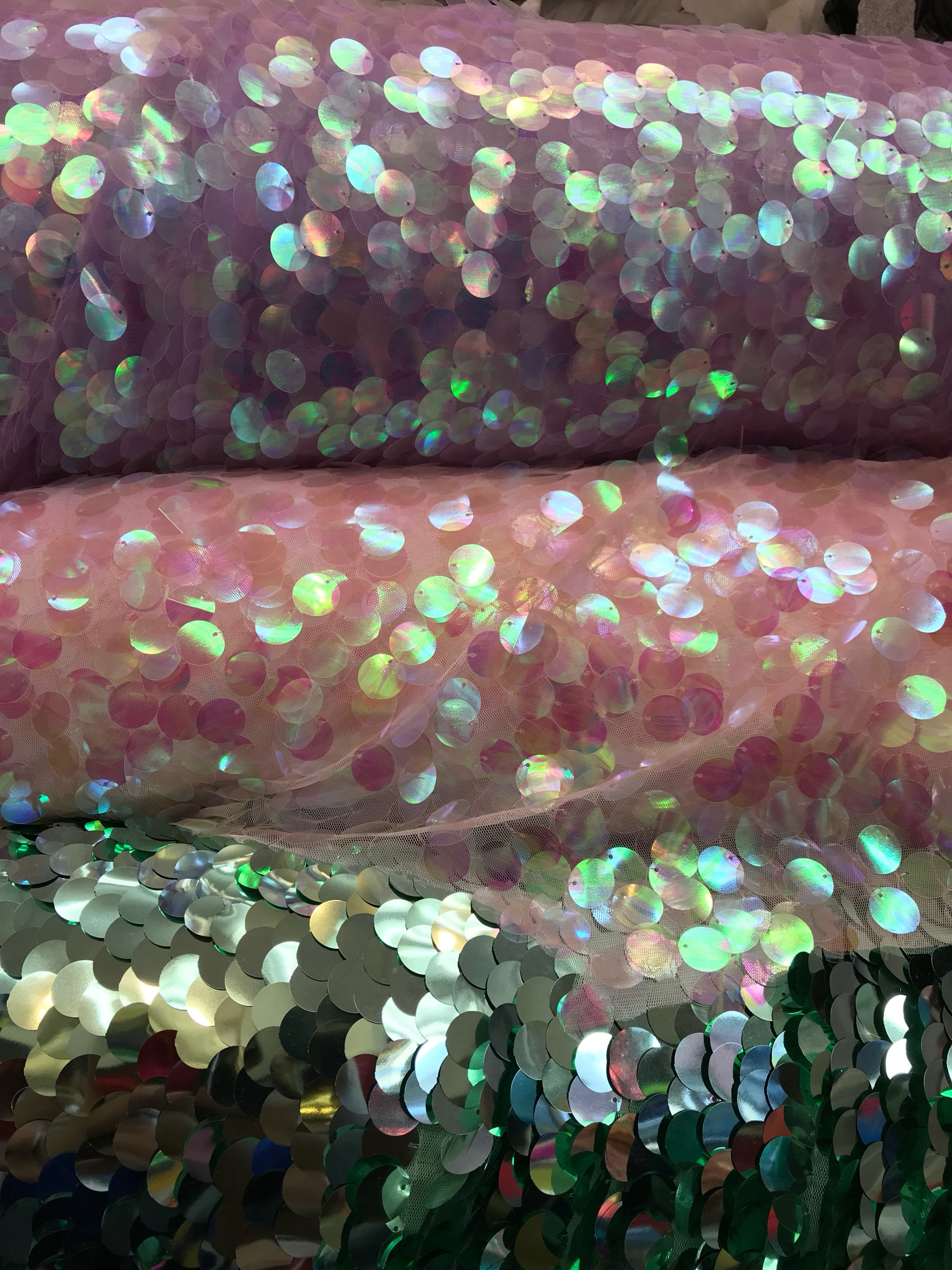 Iridescent Sequins Paillette Design 20mm Sequins Size Mesh | Etsy