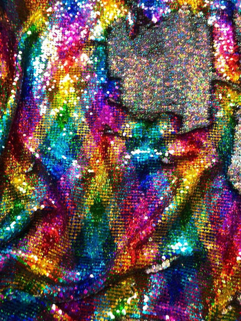 New Rainbow Sequins Mermaid Reversible Sequins Rainbow/silver | Etsy