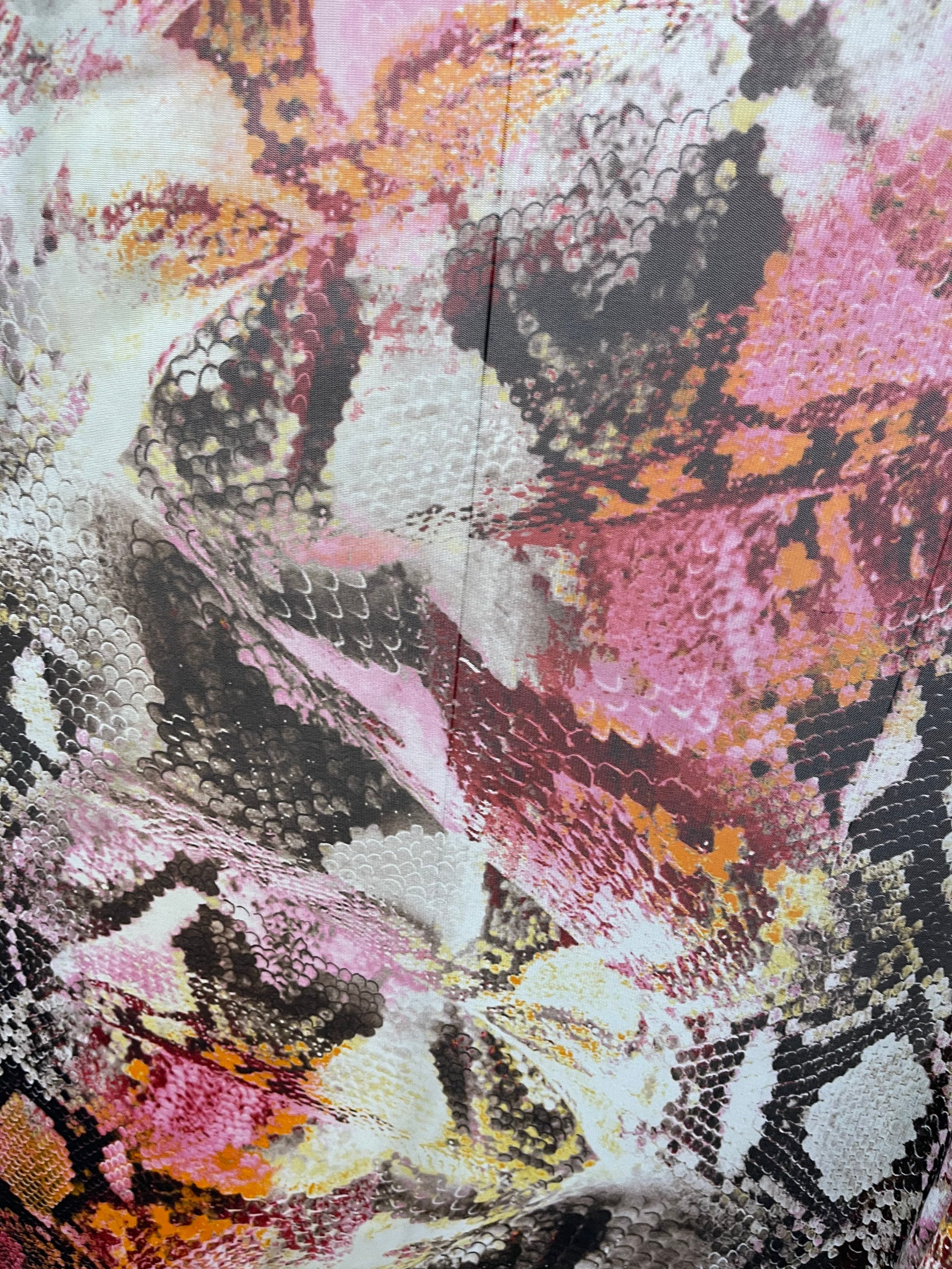 Anaconda design Exotic snake skin print on power mesh 4-way | Etsy