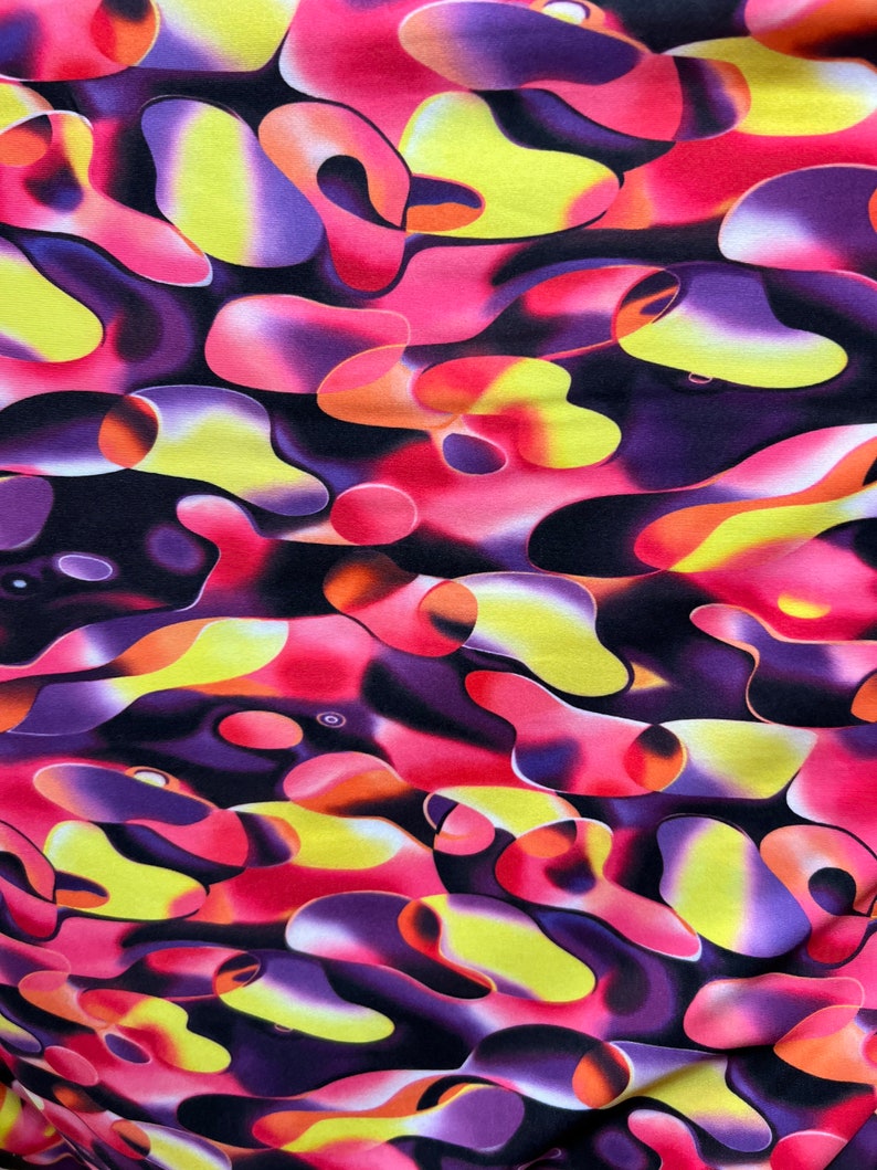 New Modern Abstract Design Multicolor Print on Great Quality of Poly ...