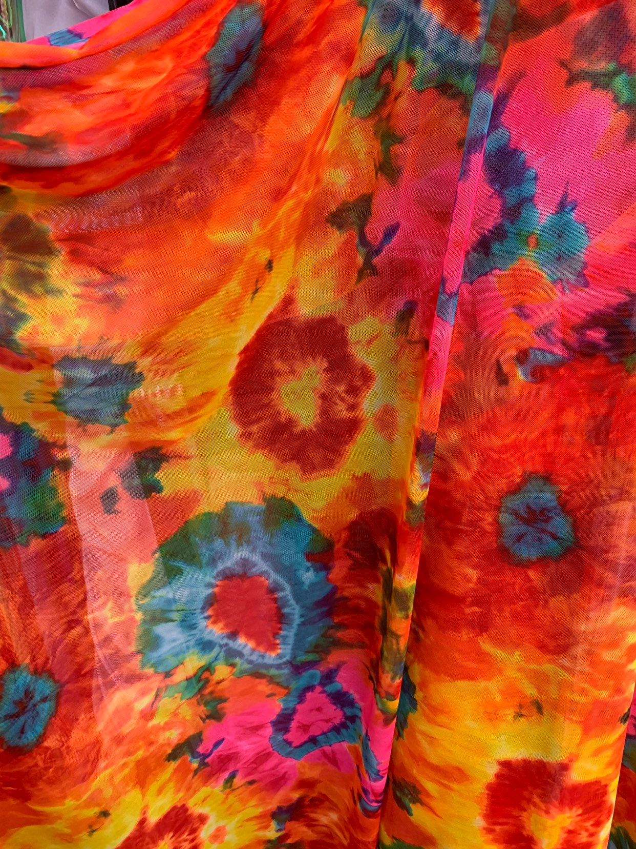 New print power mesh lava design nylon mesh 4way stretch | Etsy