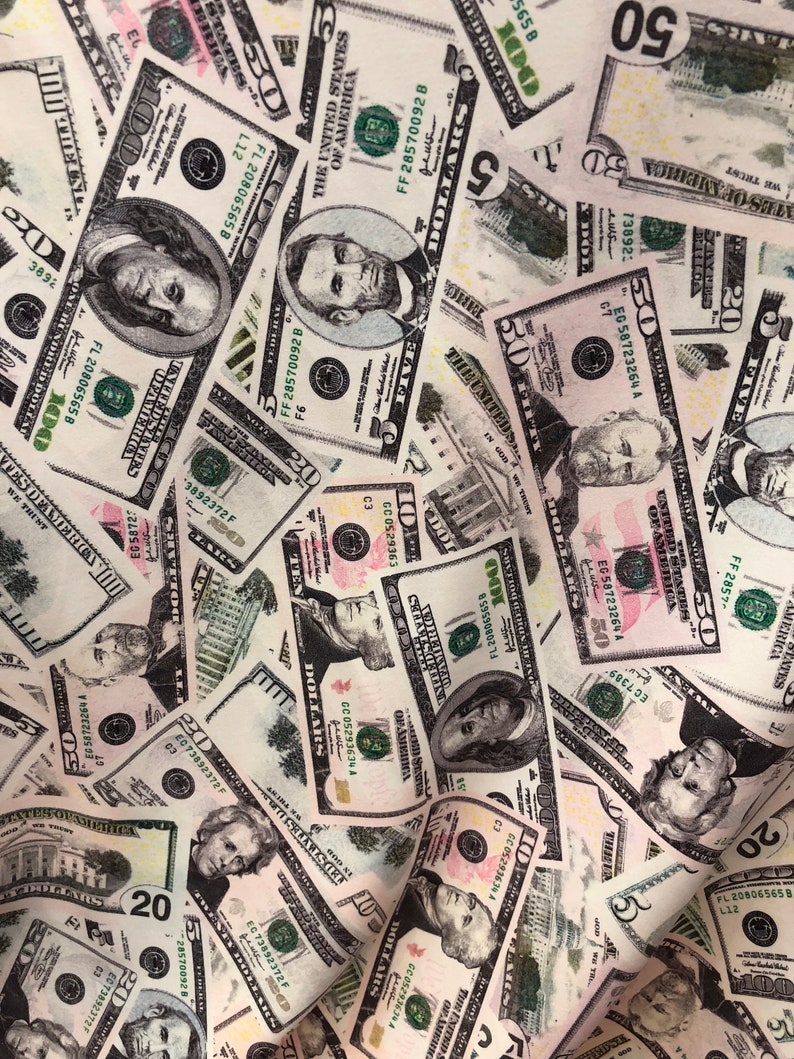 New Print Nylon Spandex U.S.A. Money Design 4way Stretch 58/60" Sold by ...