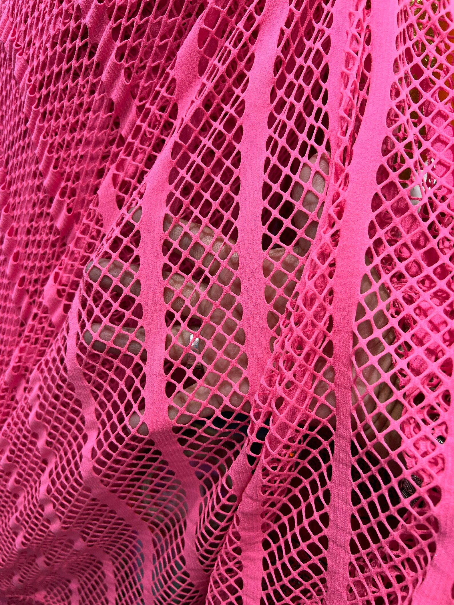 Stripe Fishnet Design Nylon Spandex Fishnet 4-way Stretch 58/60” Sold ...