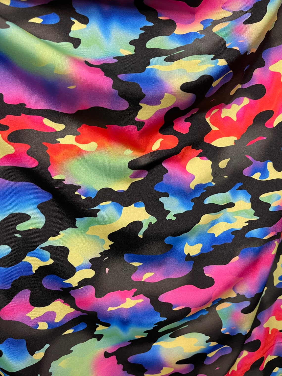New Camouflage Rainbow Design Print on Nylon Spandex 4-way - Etsy